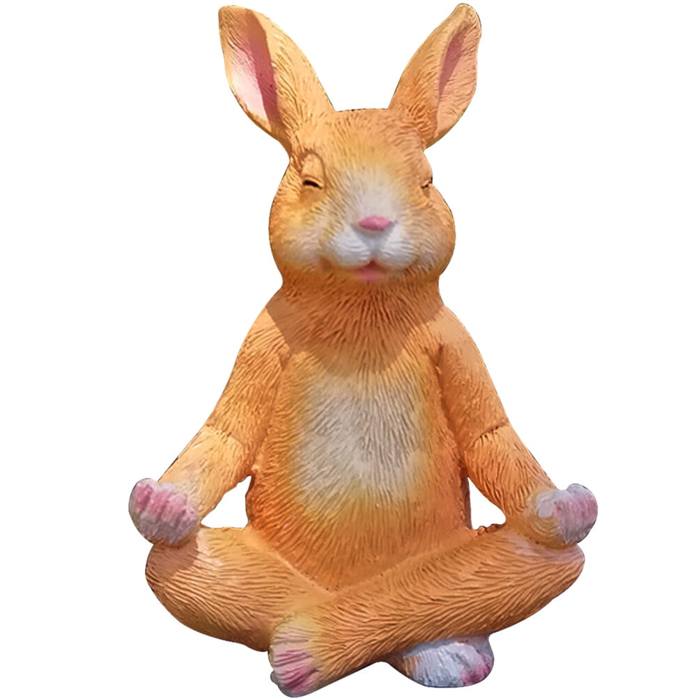 Small Rabbit Garden Rabbit Statue Outdoor Resin Rabbit Figurine Rabbit ...