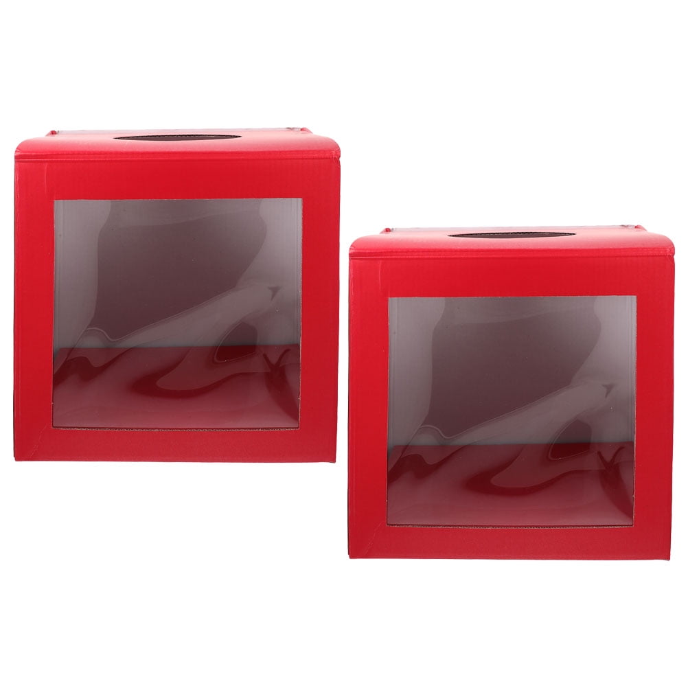 Small Raffle Bin,2Pcs Cardboard Suggestion Box with Slot Paper Raffle ...