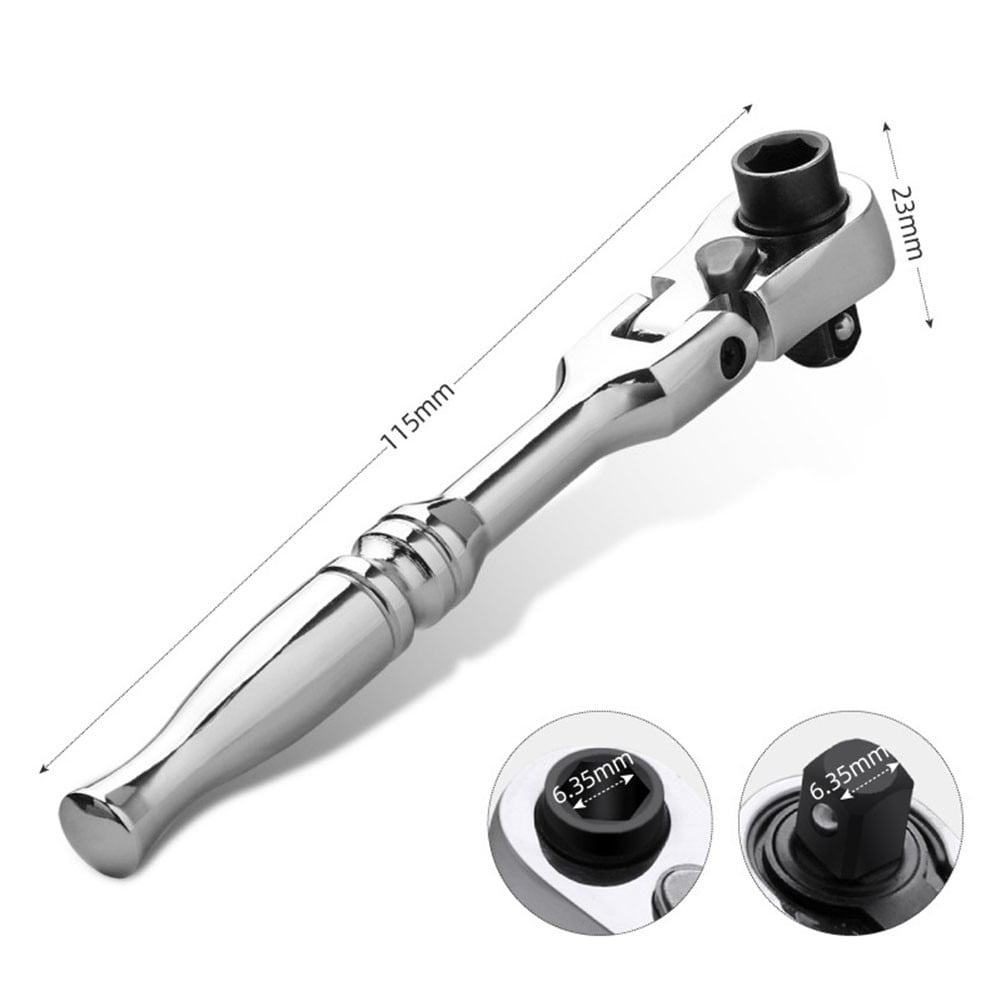 Small Ratchet Wrench Screwdriver Handle Socket Batch Head Quick Spanner ...