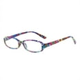 Small Rectangle Flower Print Anti-blue Light Reading Glasses 2.50 ...