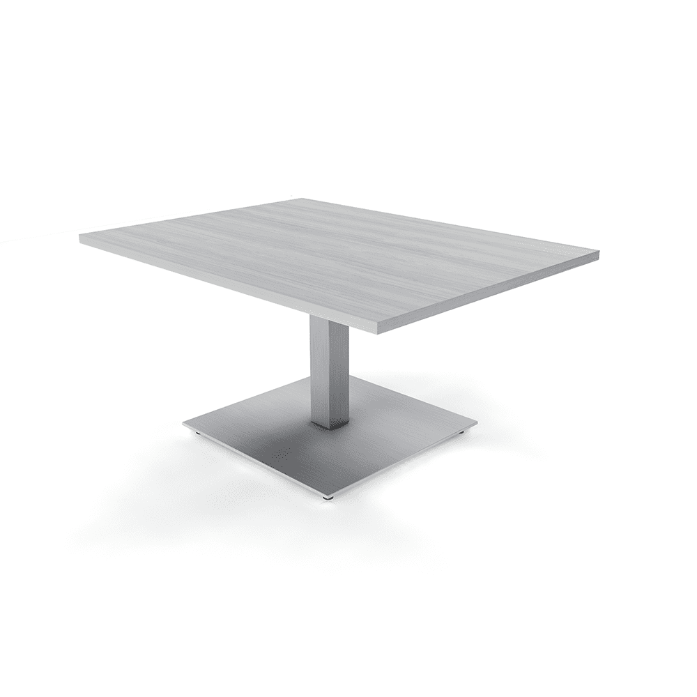 Small Rectangle Shaped Coffee Table With Square Metal Base 3'x4 ...