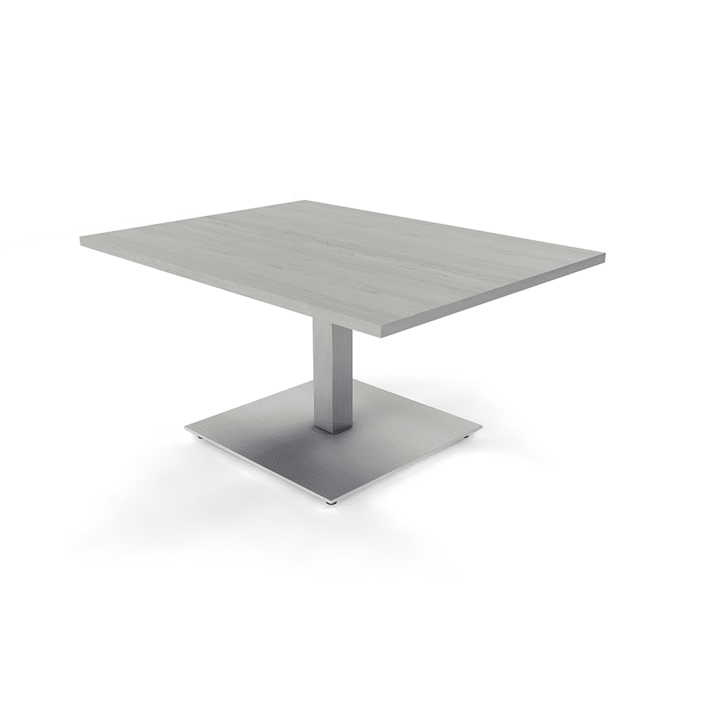Small Rectangle Shaped Coffee Table With Square Metal Base 3'x4 ...