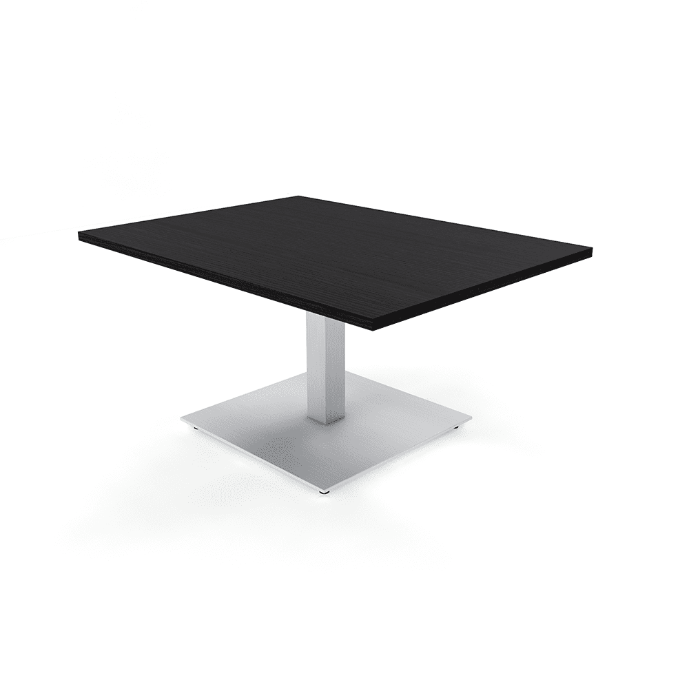Small Rectangle Shaped Coffee Table With Square Metal Base 3'x4 ...