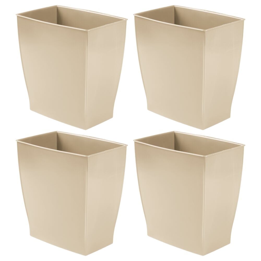iDesign Plastic Bathroom Vanity Trash Can, 2.5 Gallon/9.5L. Modern ...