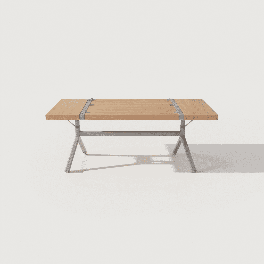 Small Rectangular Coffee Table - Simple Modern Open Design, Minimalist ...