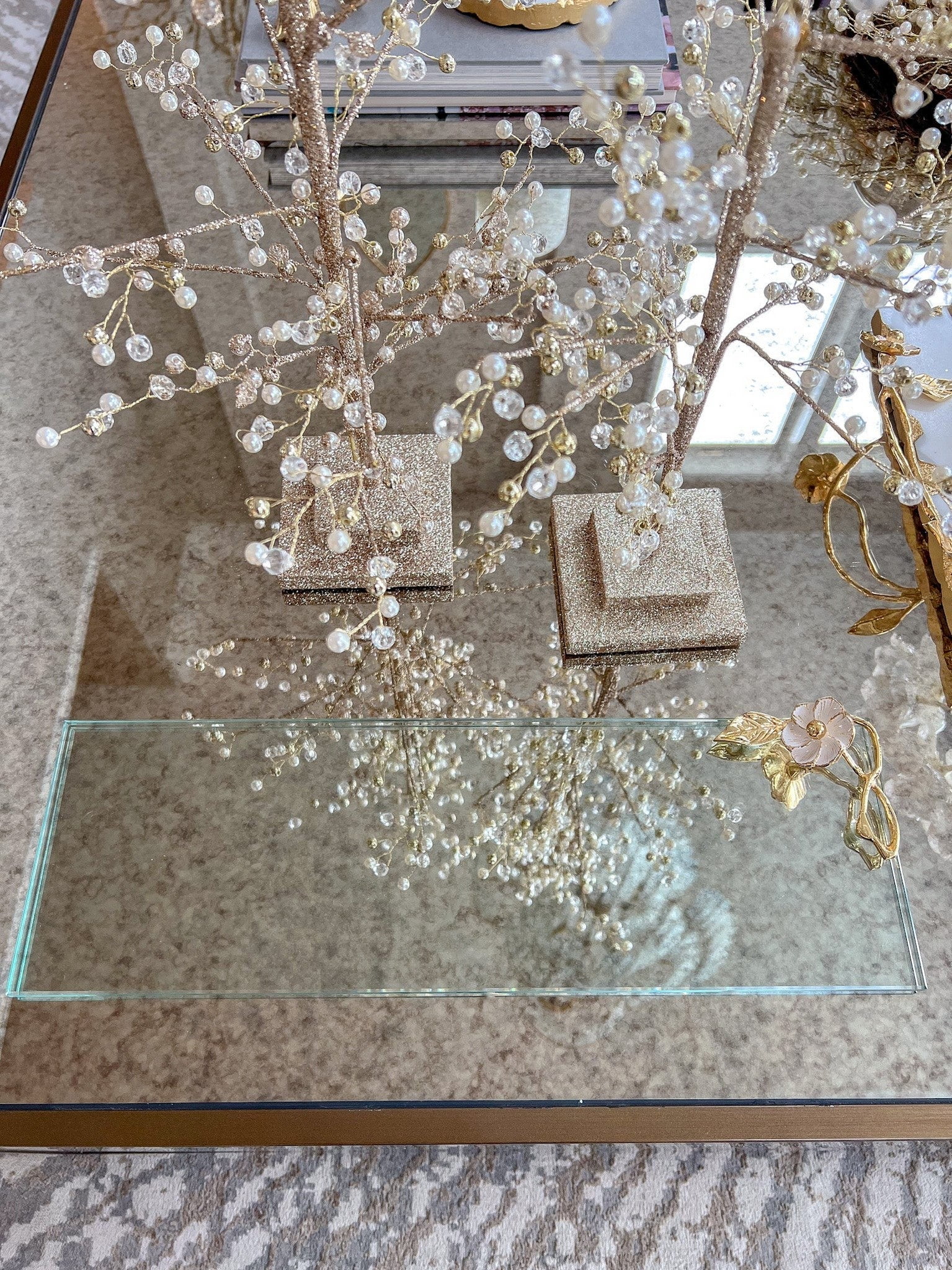 Small Rectangular Glass Tray from The Julia Flower Collection - Walmart.com