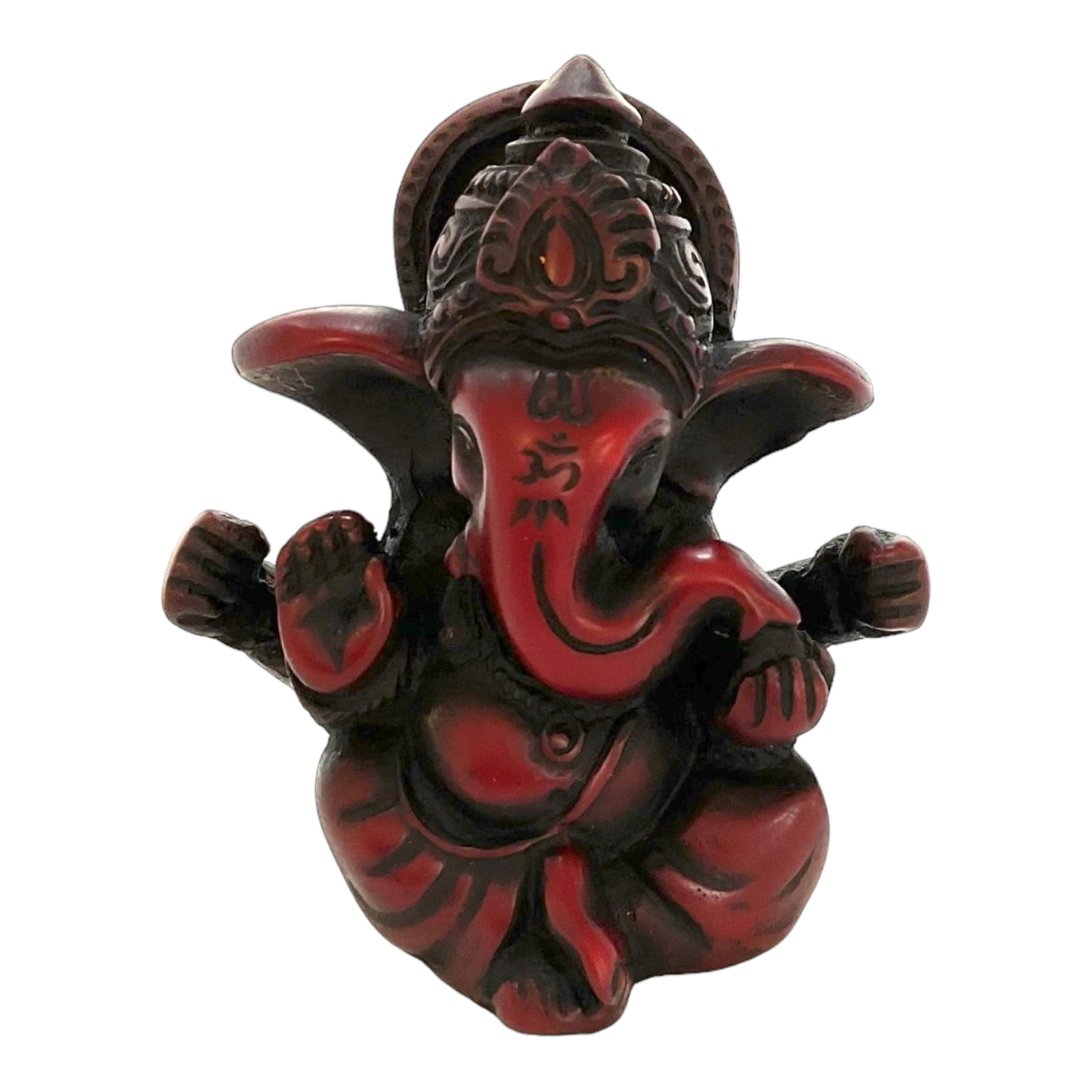 Small Red Ganesha Resin Figurine 2.5 Inch Made in Nepal Hindu Hinduism ...