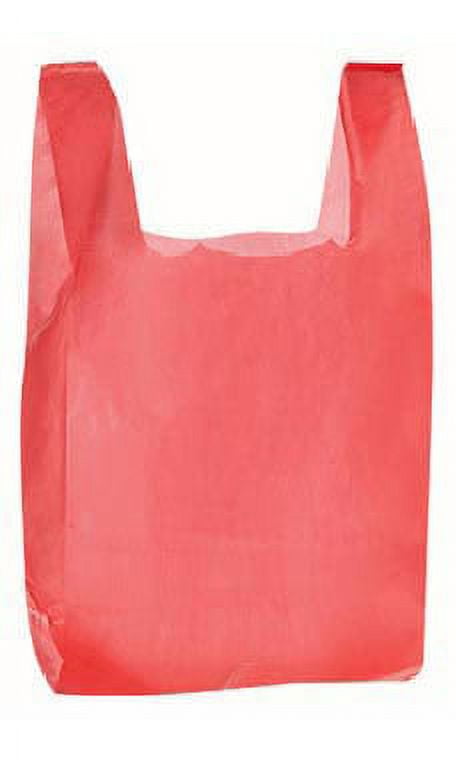 SSWBasics Small Red Plastic T-Shirt Bags - 8” x 5” x 16” - Case of 2000 ...