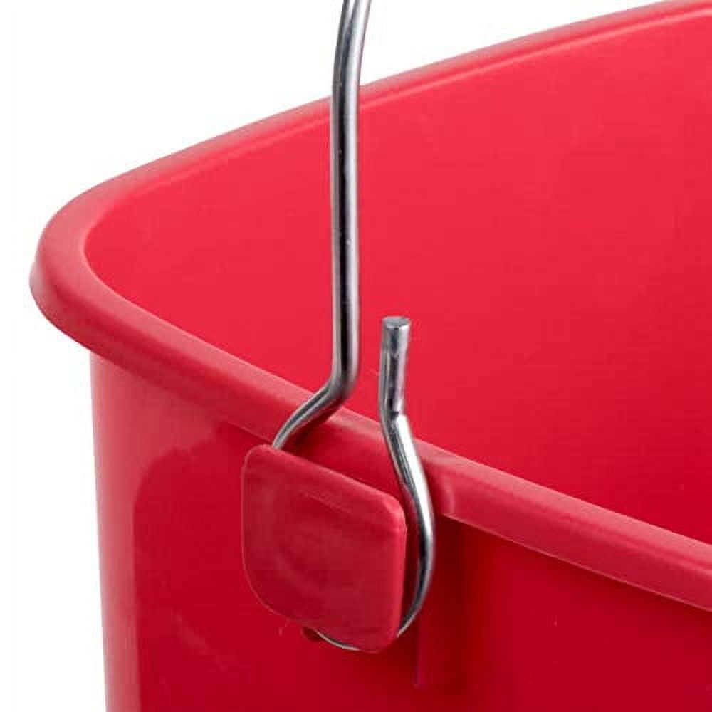 Small Red Sanitizing Bucket - 3 Quart Cleaning Pail - Set of 3 Square ...