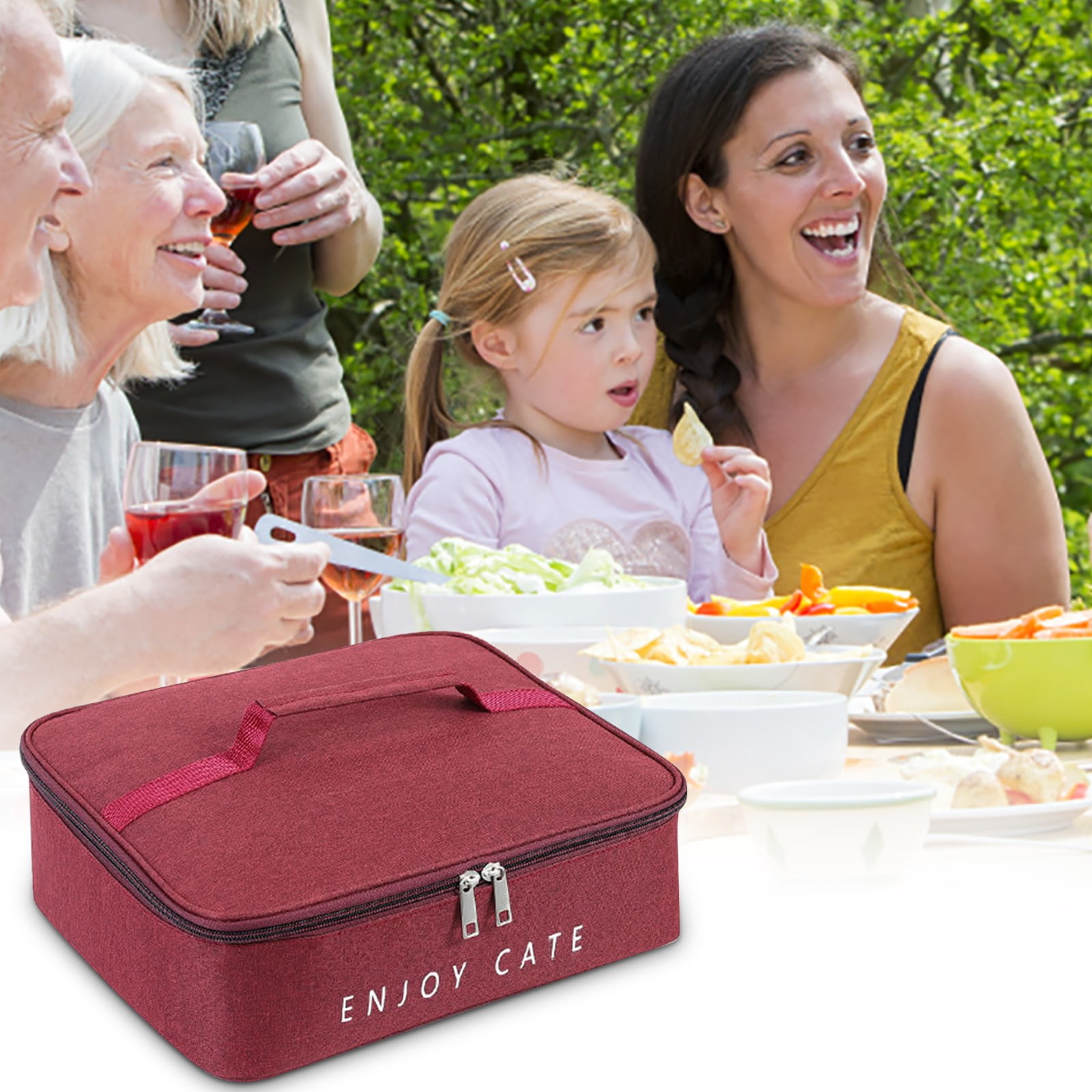 Small Red Simple and Stylish Hand-Held Lunch Bag Toyeng Simple and ...