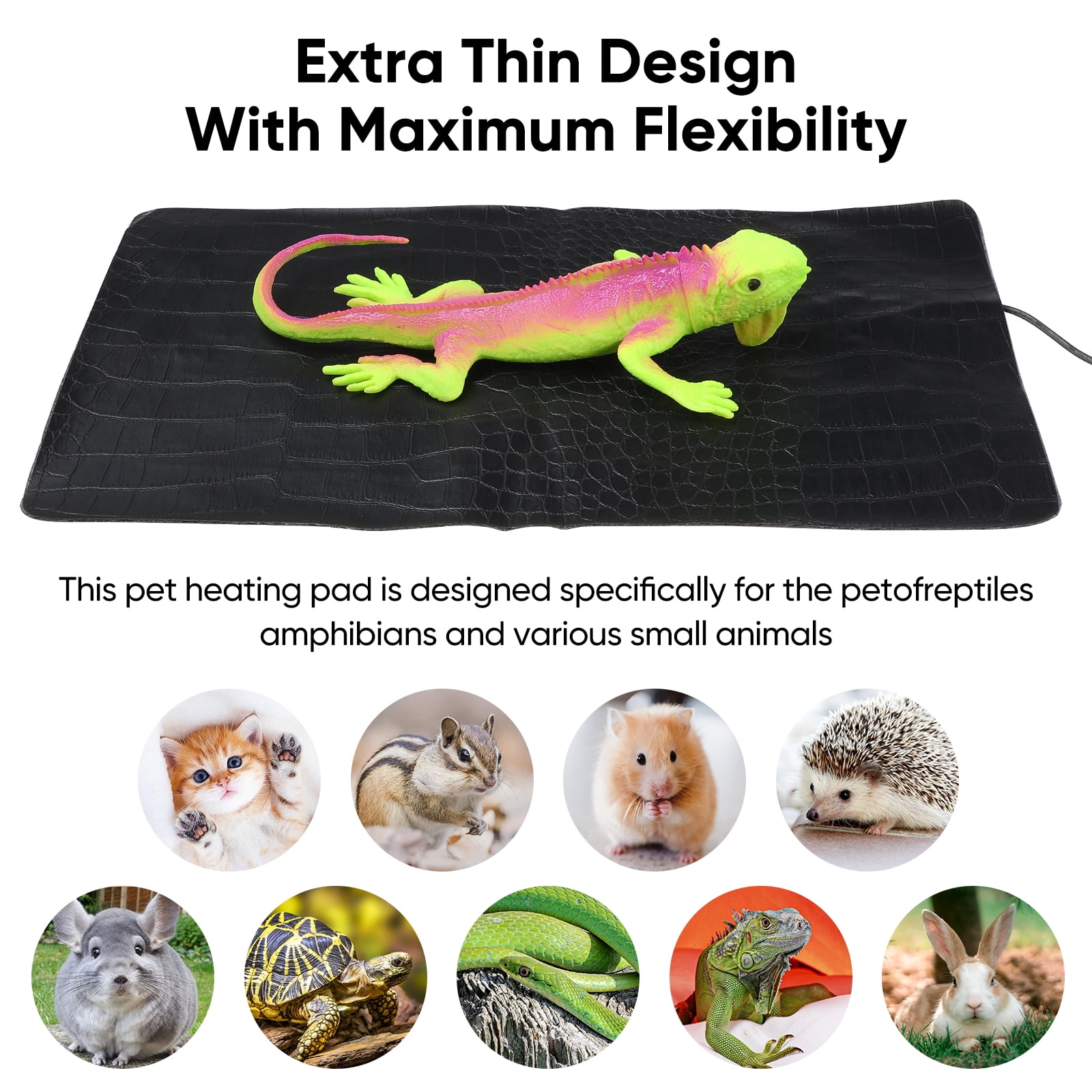 Amosfun Pet Heated Pad for and Warmth in Winter with PU Leather Black ... Amosfun Pet Heated Pad for and Warmth in Winter with PU Leather Black ...