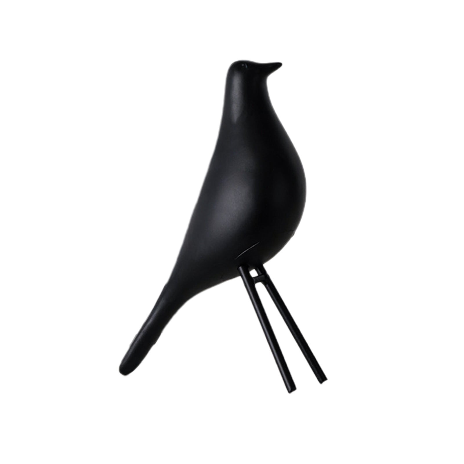 Small Resin Bird Statue Ornament - Minimalist Black & White Desk Decor ...