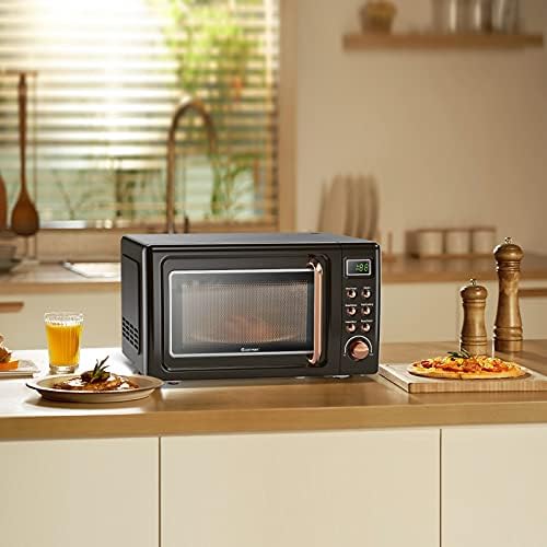 Small Retro Microwave, 0.7Cu.ft 700 Watt Countertop Microwave with 5 ...