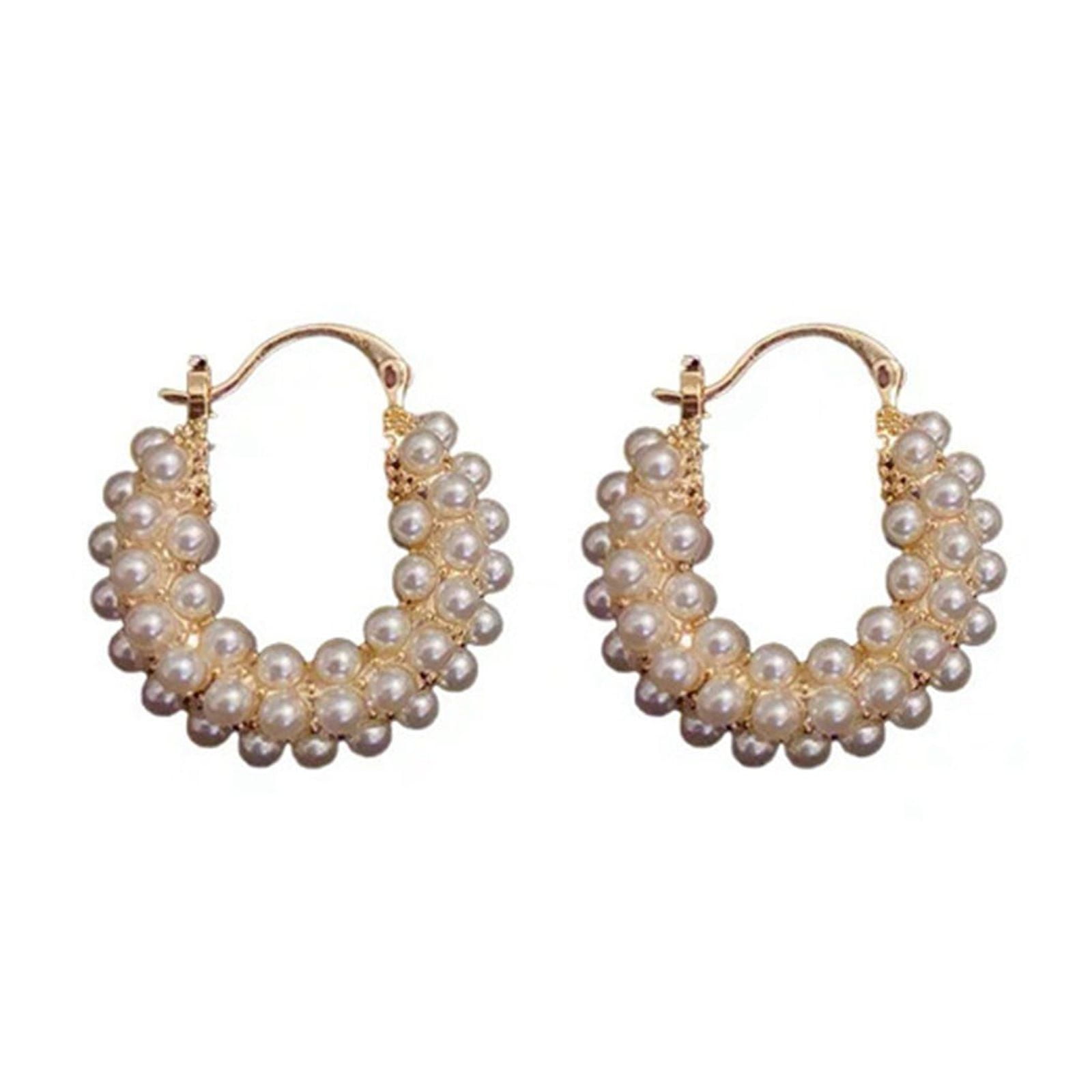 Small Rice Pearl Earrings Gold Earrings Design Earrings Light High ...