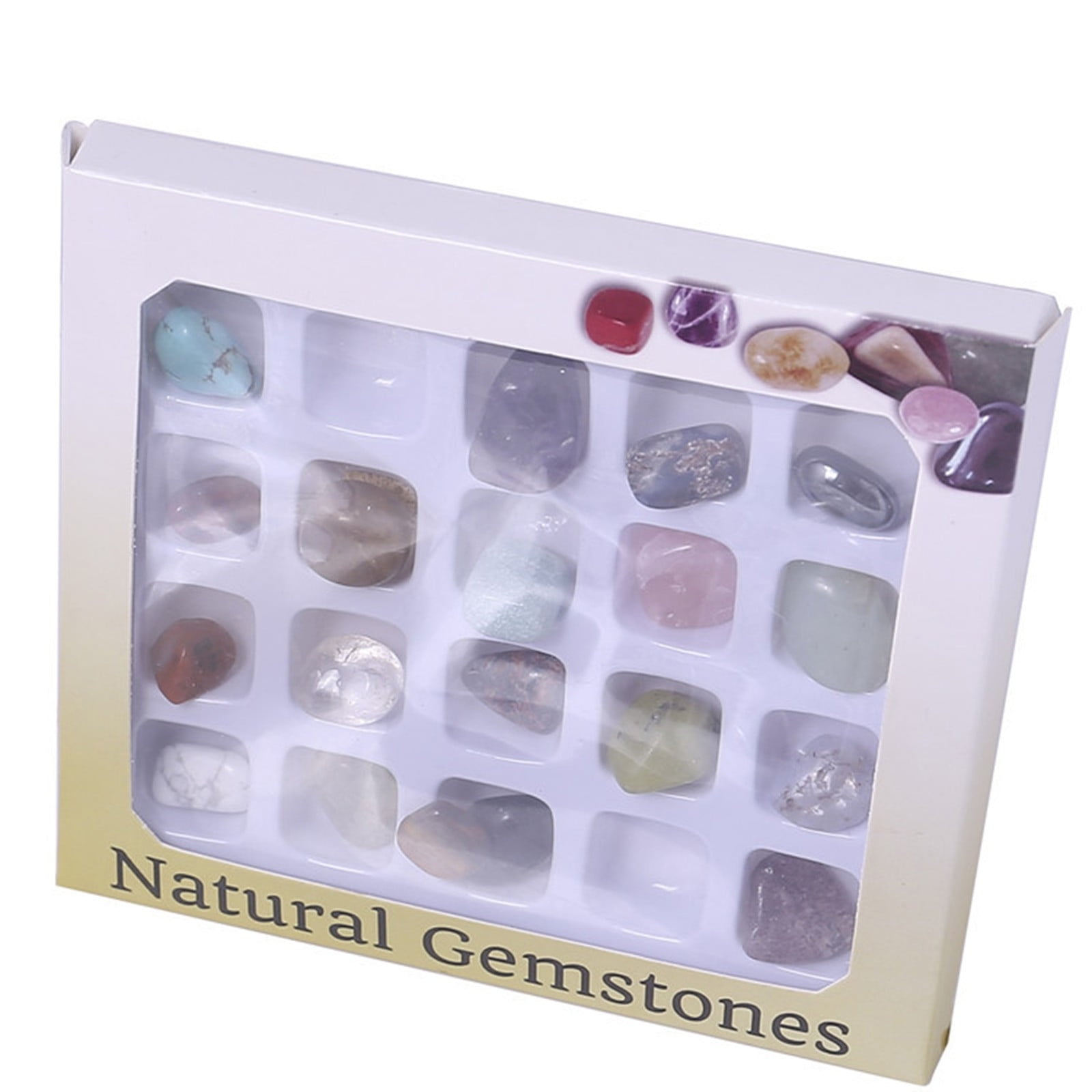 Small Rock Collection for Kids - 20 Pcs Rocks, Gemstones & Crystals Kit ...