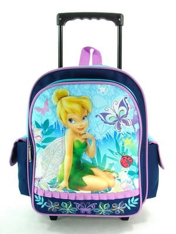 Disney Tinkerbell Small Rolling Backpack - Kids Mini Luggage Suitcase ...
