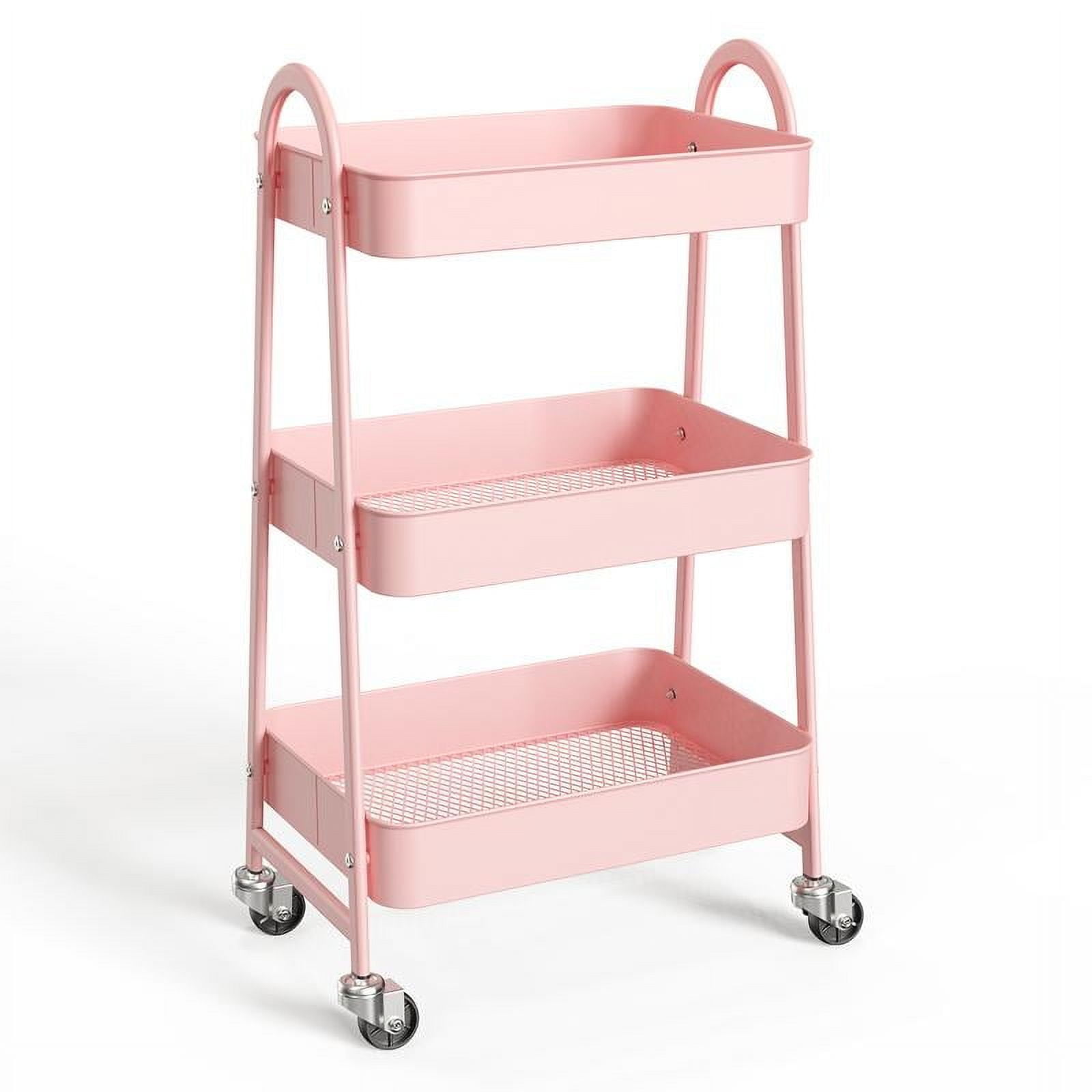 Small Rolling Cart, Storage Organizer Kitchen Trolley Bathroom Laundry ...