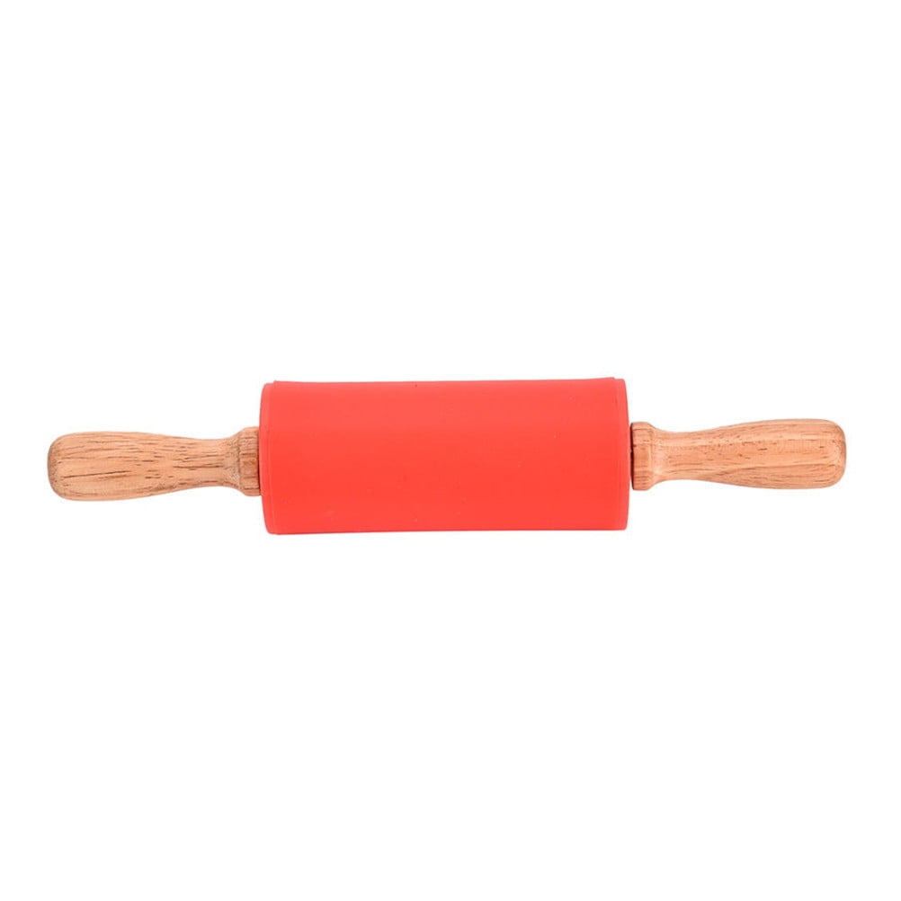 Small Rolling Pin for Kids, 9" Wooden Handle Rolling Pin Non-Stick ...