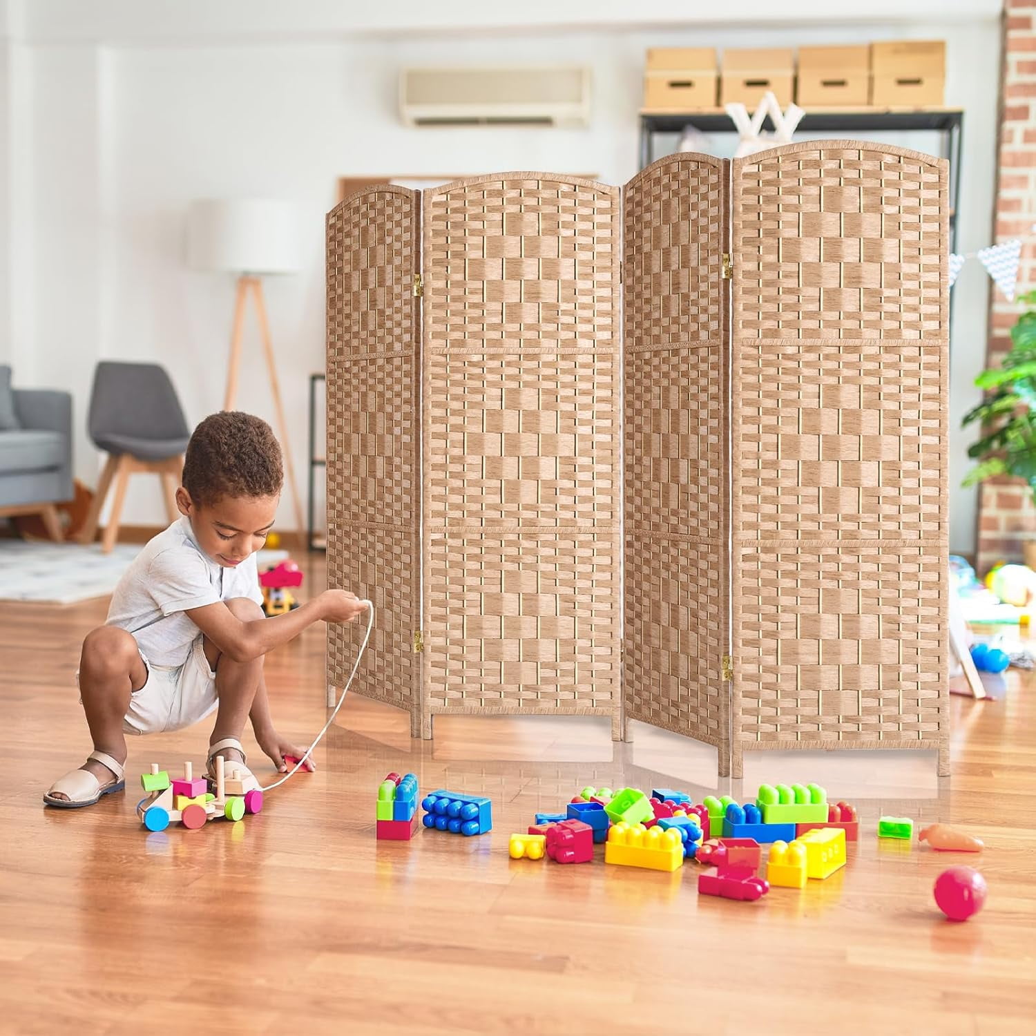 Small Room Divider Privacy Screen Folding Room Divider Wall, 46" Tall ...