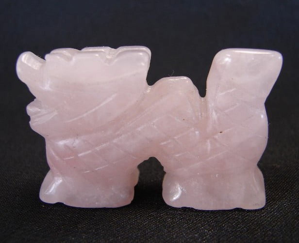 Small Rose Quartz Dragon Statue - Walmart.com