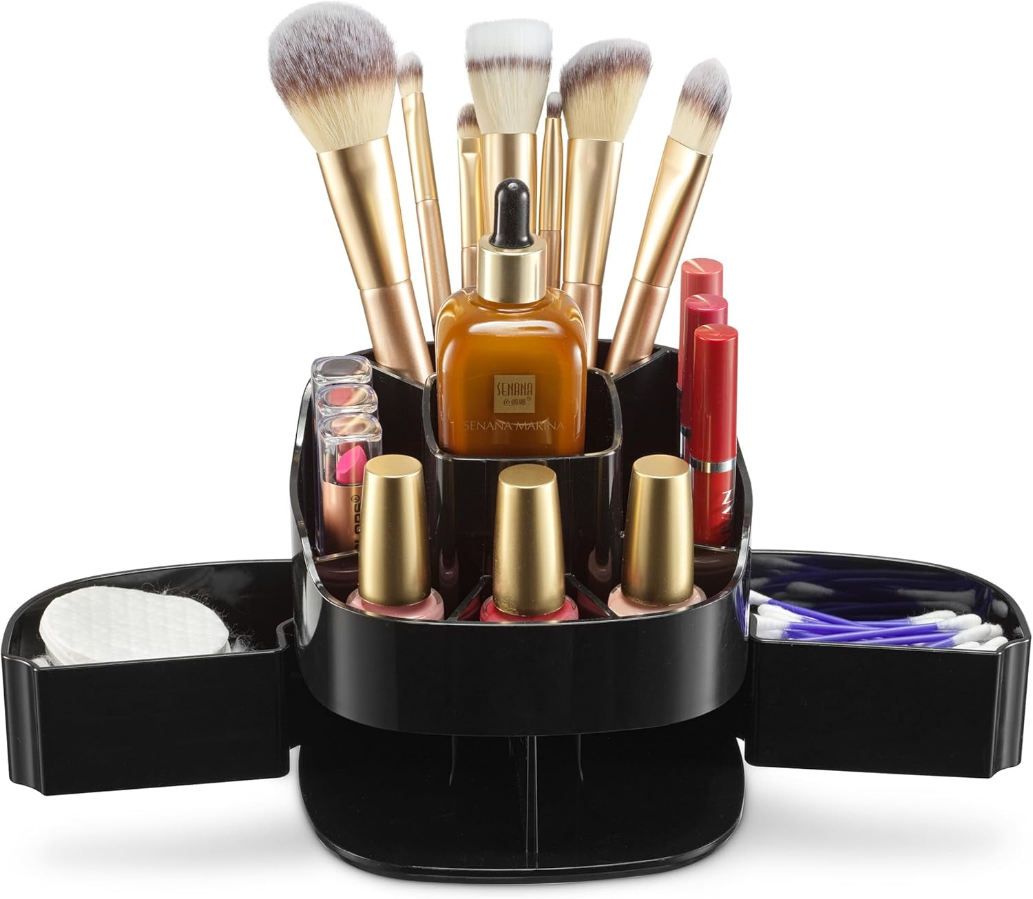 Small Rotating Makeup Organizer - Mini Yet Spacious Storage Solution ...