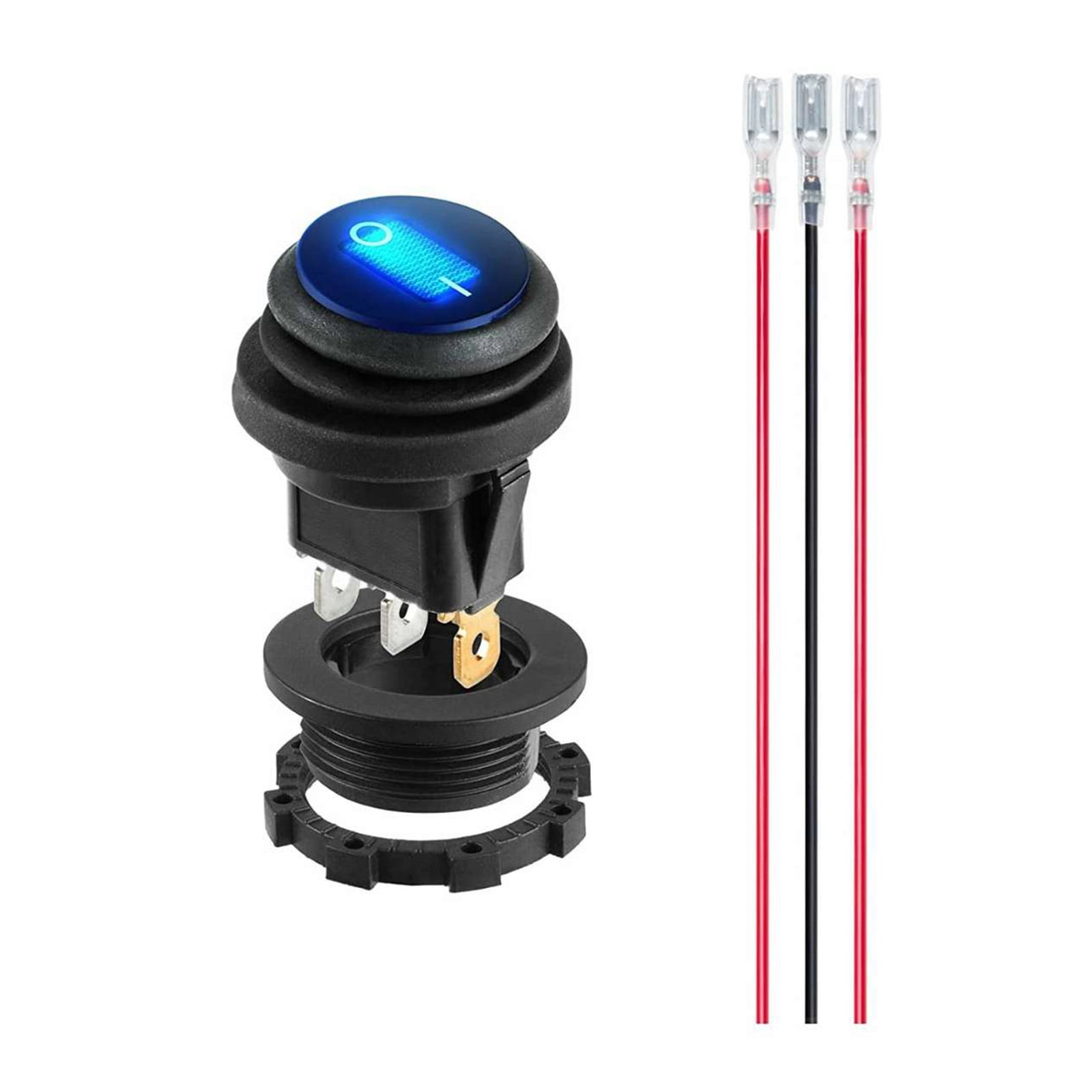 Small Round Boat Rocker Switches 3 Pin ON-OFF Rocker Switch - Walmart.com