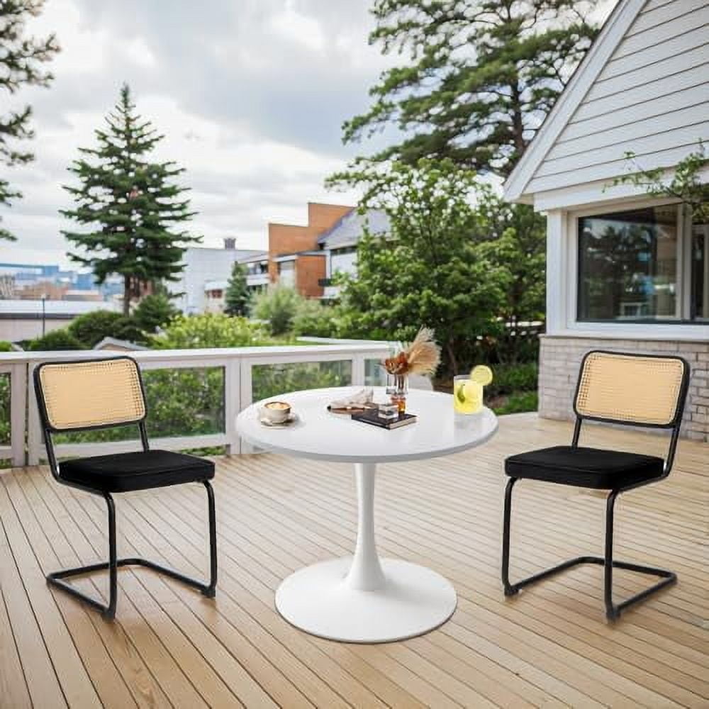 Small Round Dining Table,Modern Kitchen Table for 2-4 Person,Easy ...