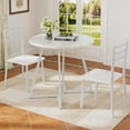 Small Round Dining Table Set for 2, Tabletop with Frame, Modern Dinette ...