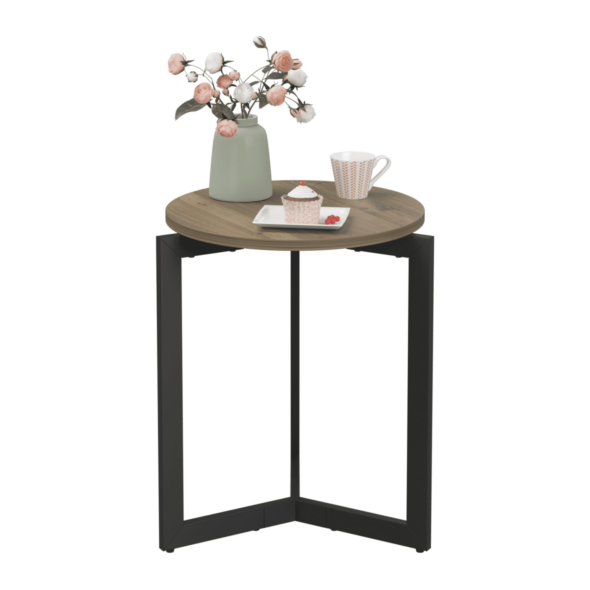 Small Round End Table For Narrow And Small Space Modern Accent Bedside ...