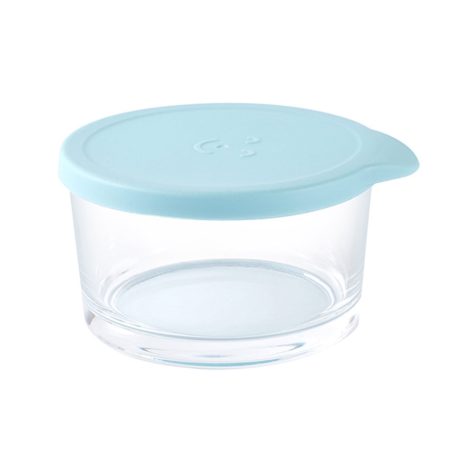 Small Round Glass Containers with Lids, Clear Food Jars Airtight Glass ...