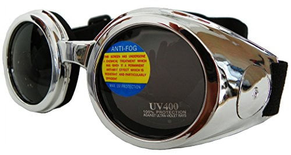 Small Round Goggles (Silver / Grey) - Walmart.com