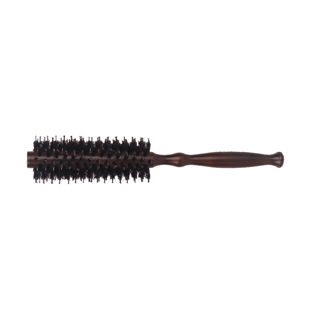 Small Round Hair Brush for Blow Drying Soft , Wooden Handle - Walmart.com