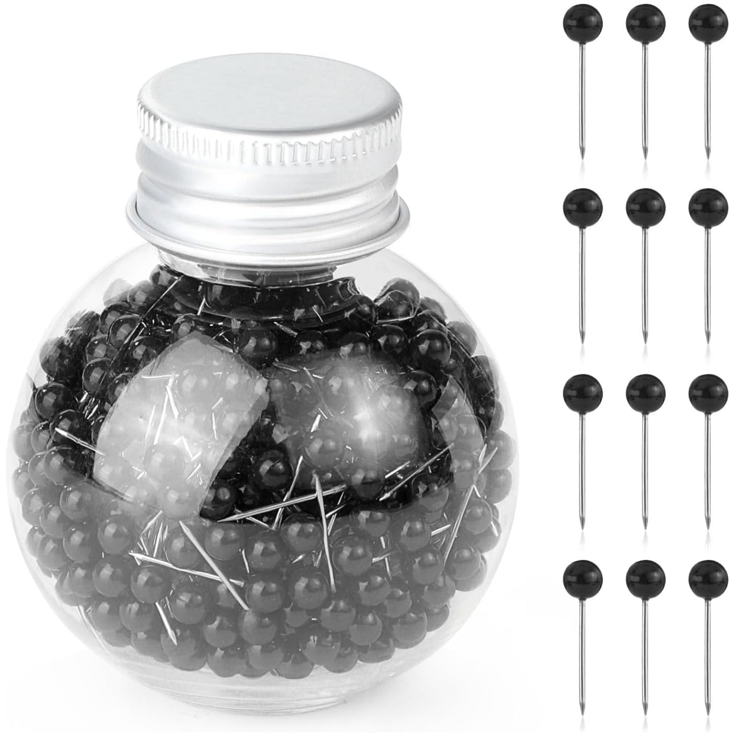 Small Round Head Map Tacks Pins 600 Pcs Sewing Pins Straight Pin for ...