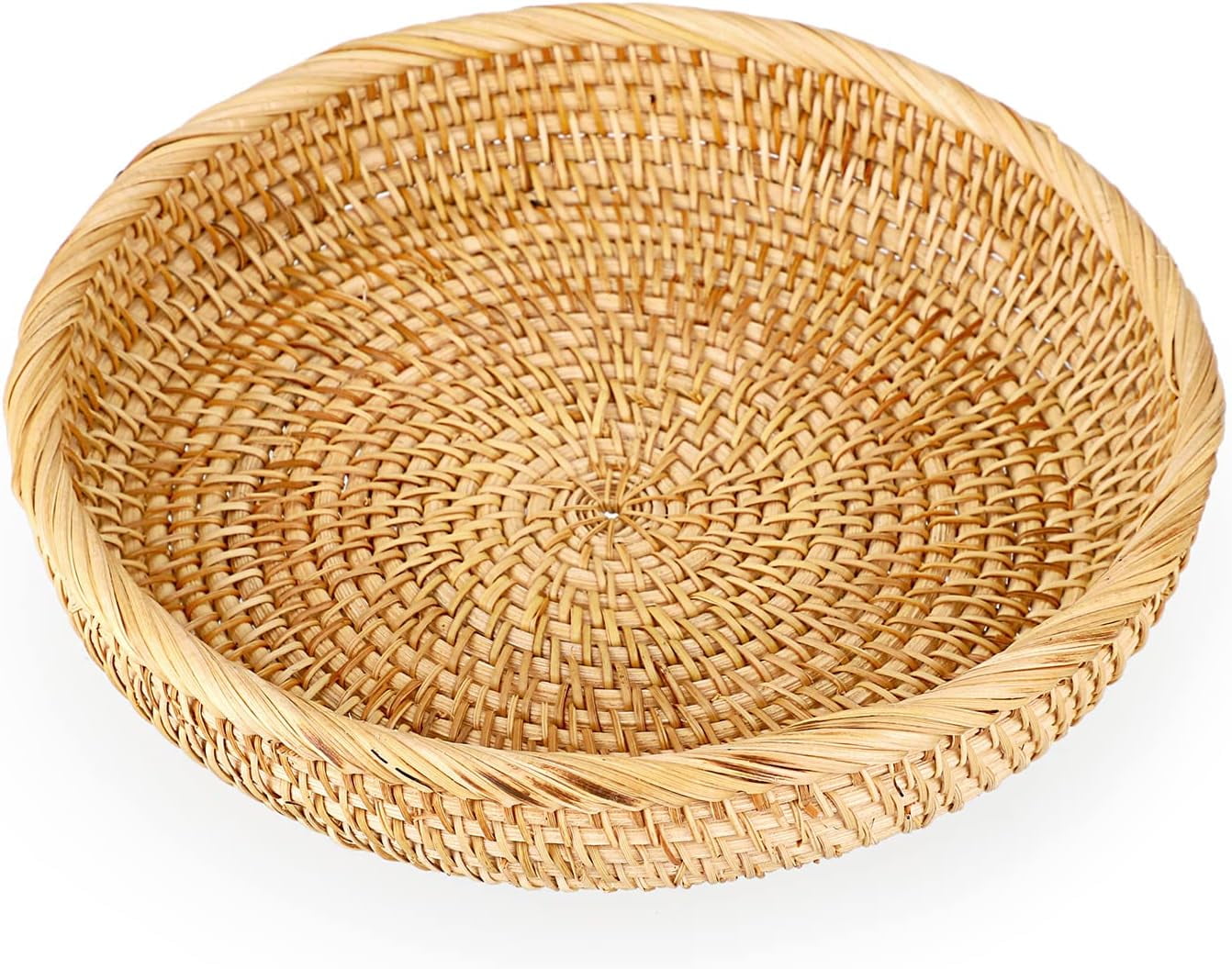 Small Round Keys Basket Bowl for Entryway 8.6" Hand-woven Wicker ...