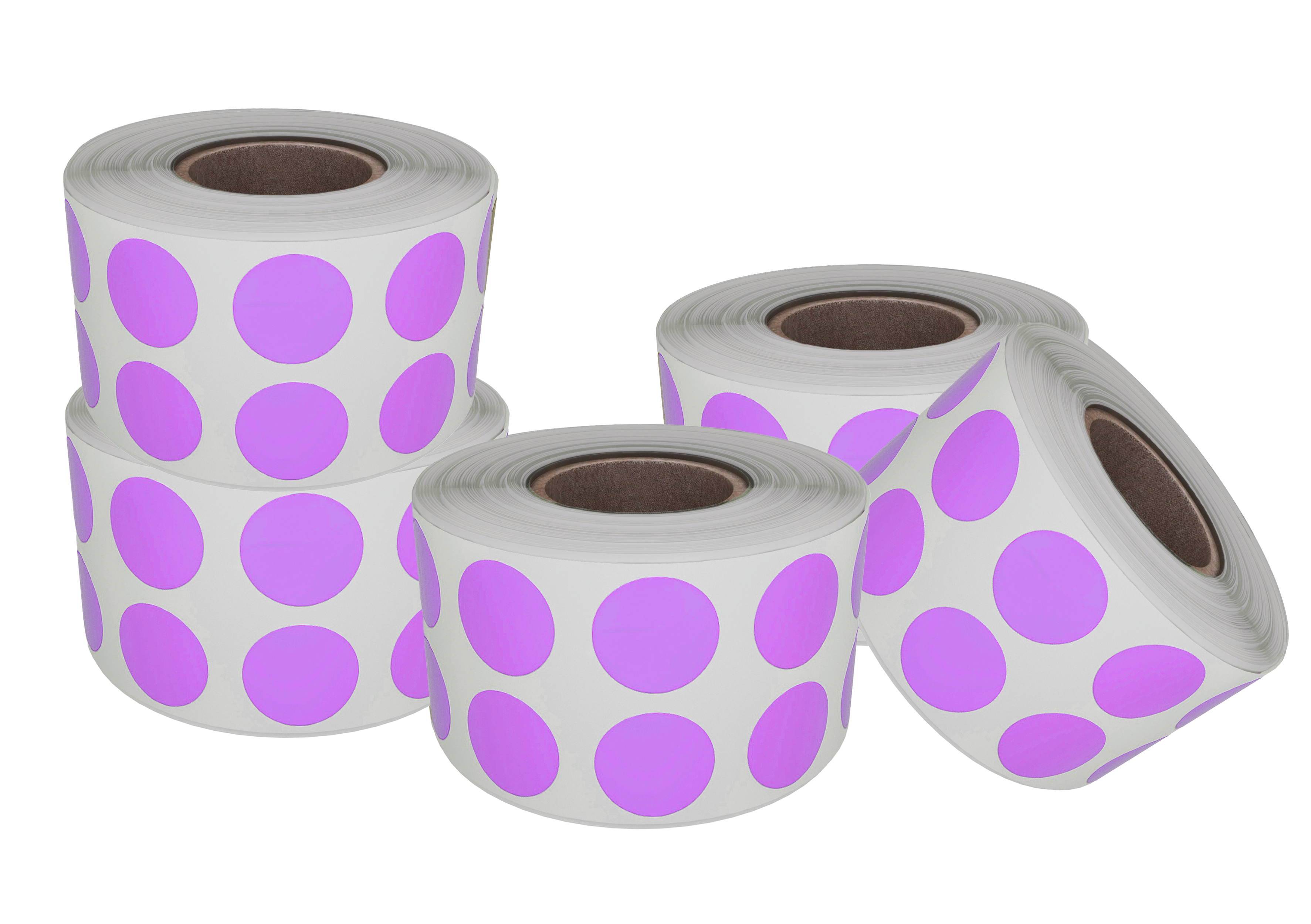 Small Round Labels Pastel Purple Color Coding 1/2 inch (0.5) - 5 Rolls ...