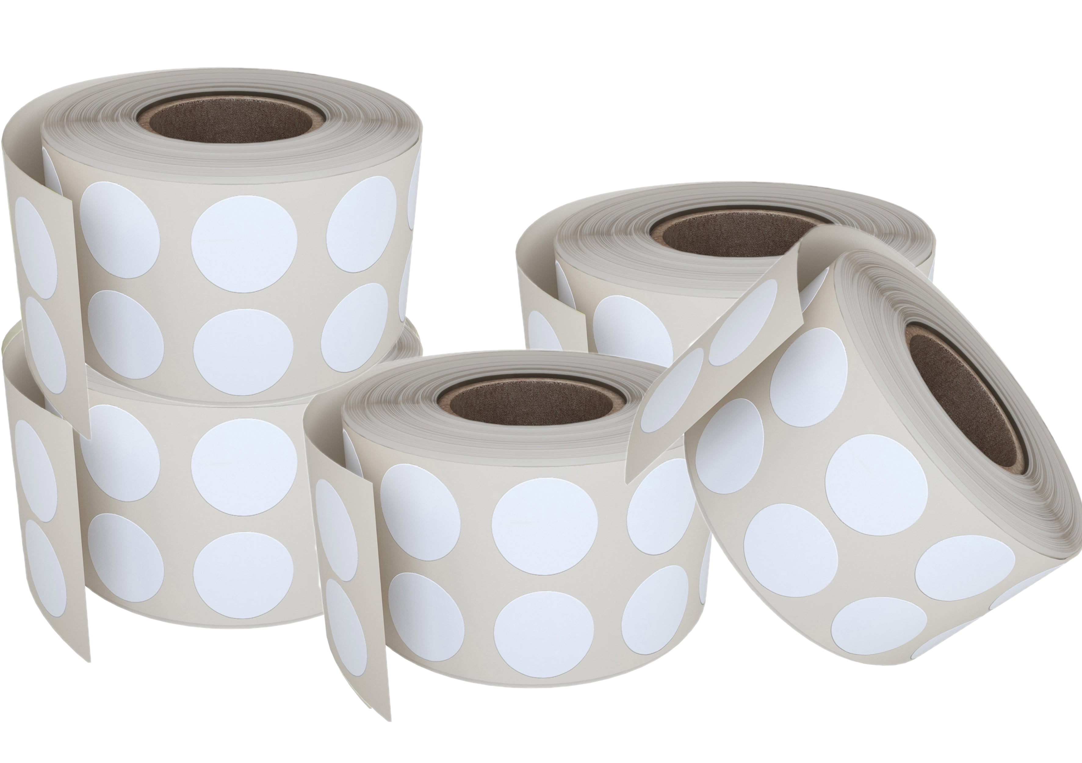 Small Round Labels White Color Coding 1/2 inch (0.5) - 5 Rolls - 5400 ...