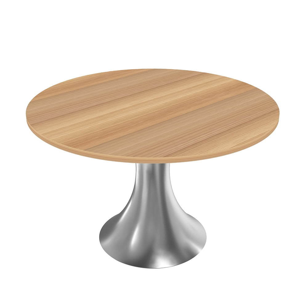 Small Round Office Table With Wide Pedestal Base 42" Breakroom Table ...