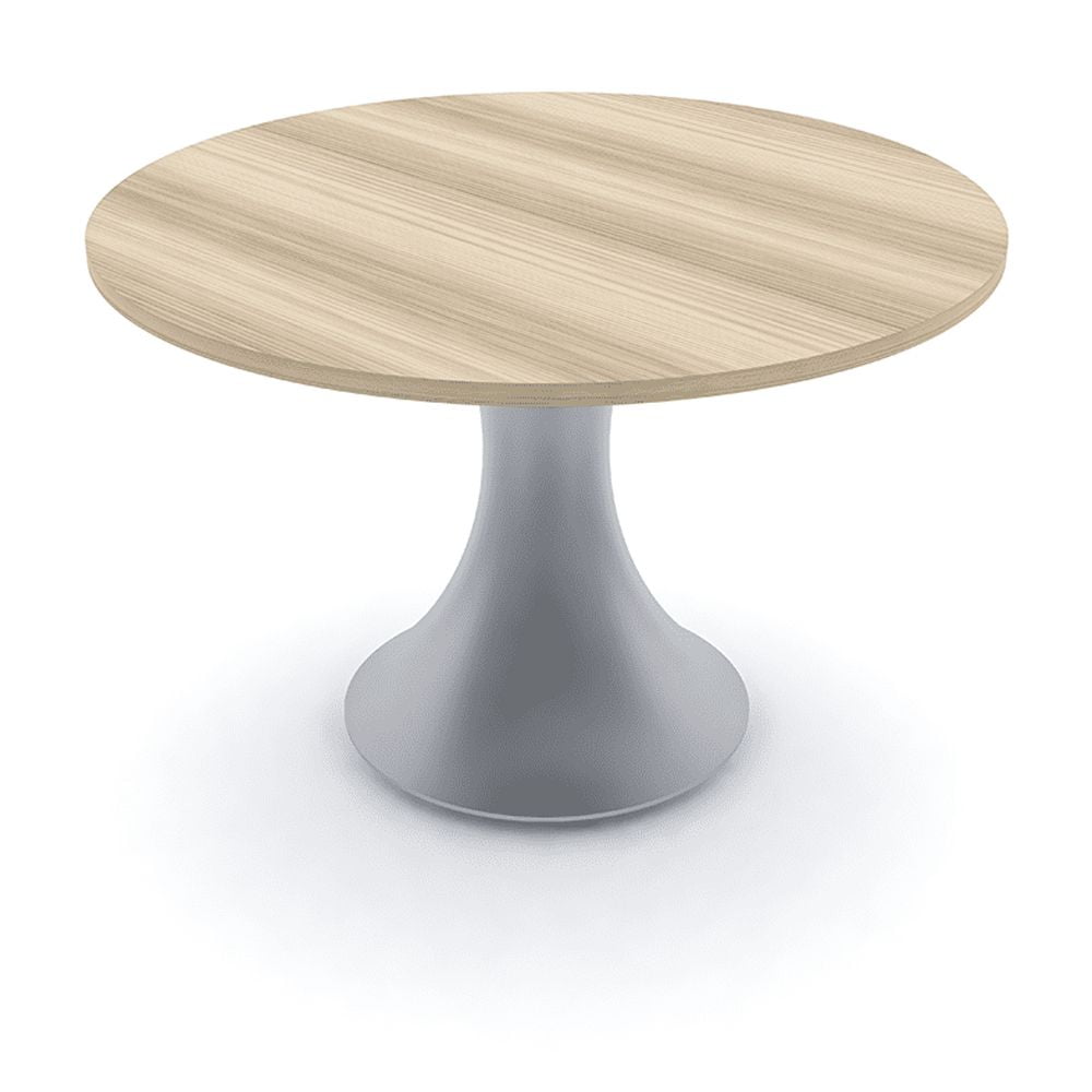 Small Round Office Table With Wide Pedestal Base 42" Breakroom Table ...
