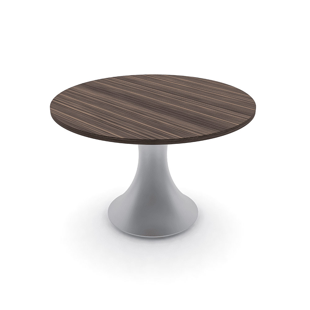 Small Round Office Table With Wide Pedestal Base 42" Breakroom Table ...