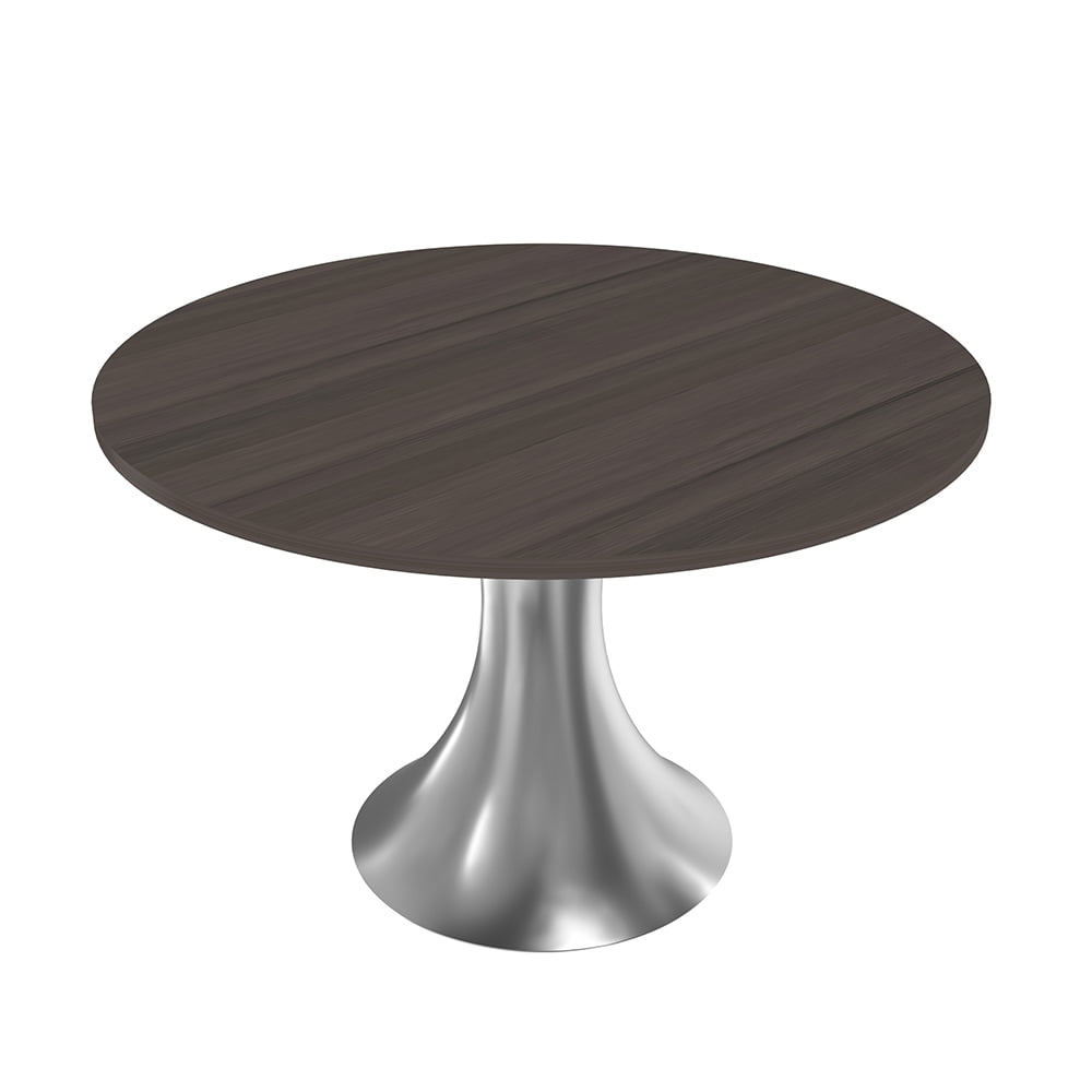 Small Round Office Table With Wide Pedestal Base 42" Breakroom Table ...