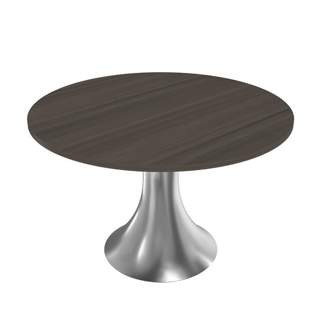 Small Round Office Table With Wide Pedestal Base 42" Breakroom Table ...