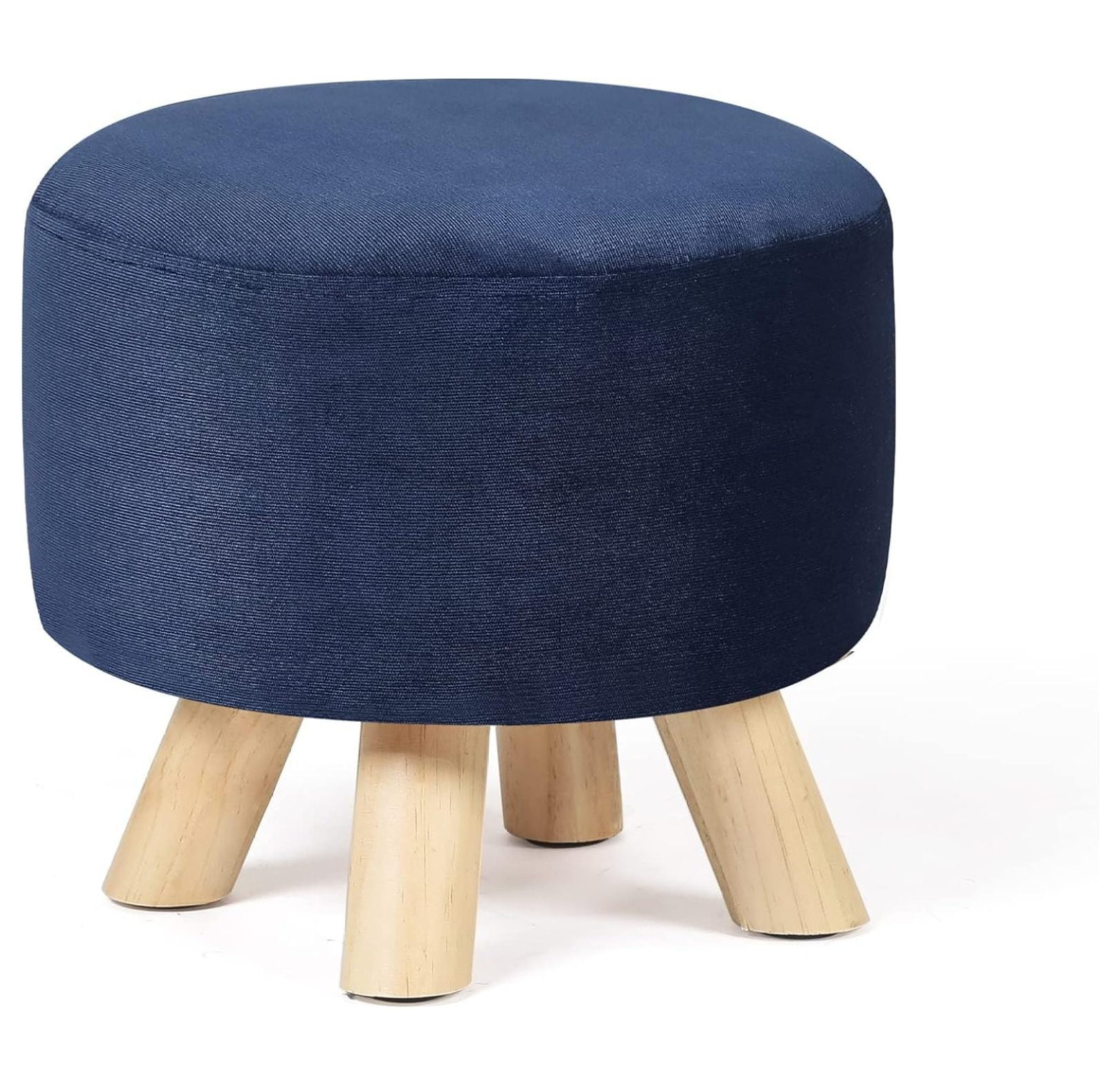 Small Round Ottoman Foot Rest Stool Corduroy Fabric Padded Seat ...