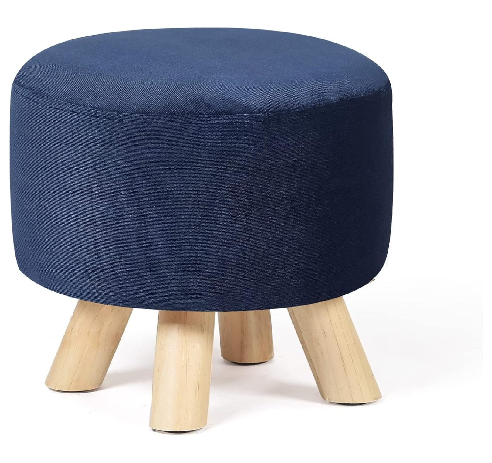 Small Round Ottoman Foot Rest Stool Corduroy Fabric Padded Seat ...