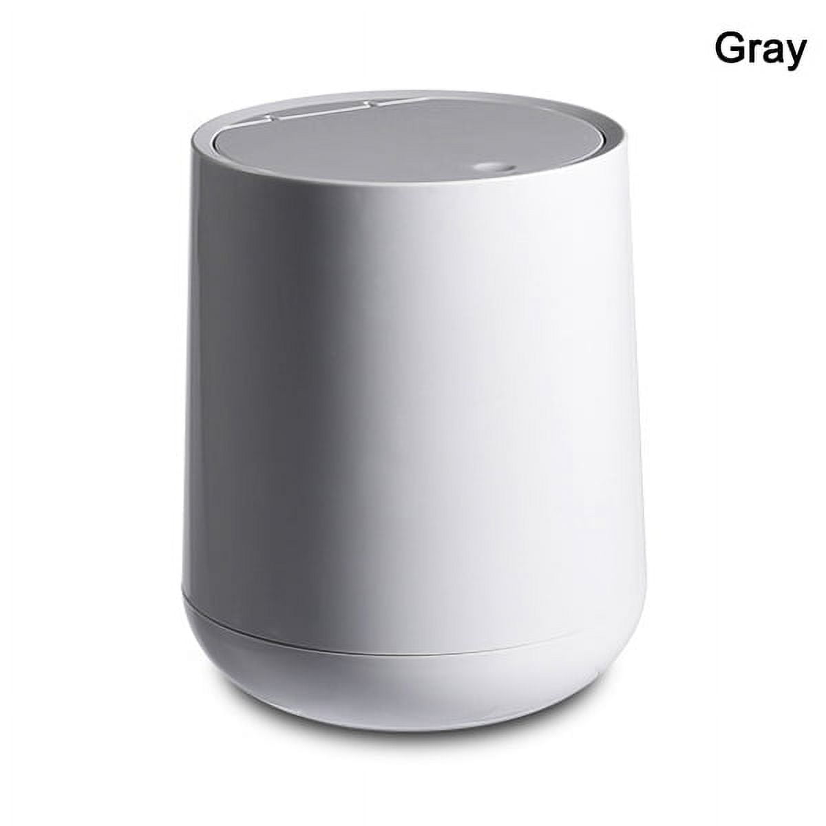 Small Round Plastic Trash Can Wastebasket Garbage Container Bin with ...