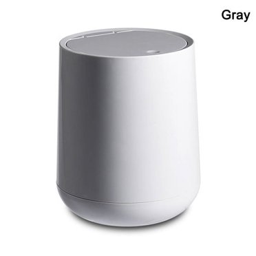 Mini Small Round Plastic Trash Can, Multi-function Household Shake Lid ...