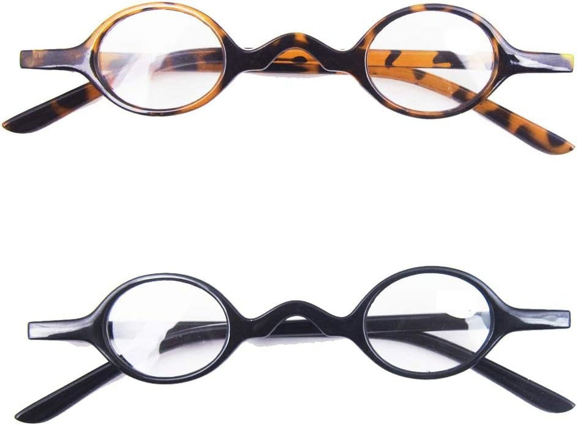 Small Round Retro Reading Glasses Mens Womens Spring Hinge Readers (Two ...