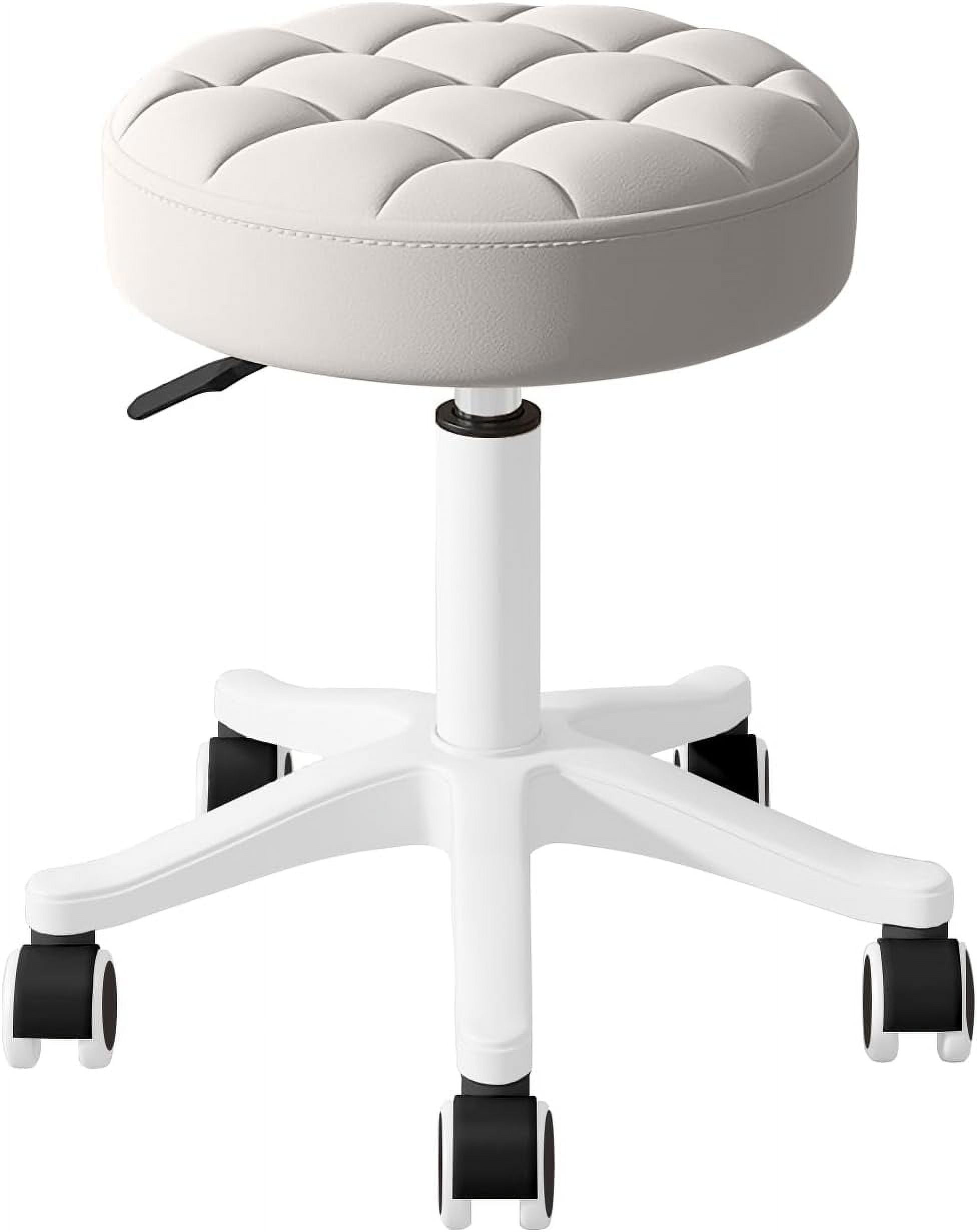 Small Round Rolling Desk Chair Armless Vanity Computer Chair Without ...