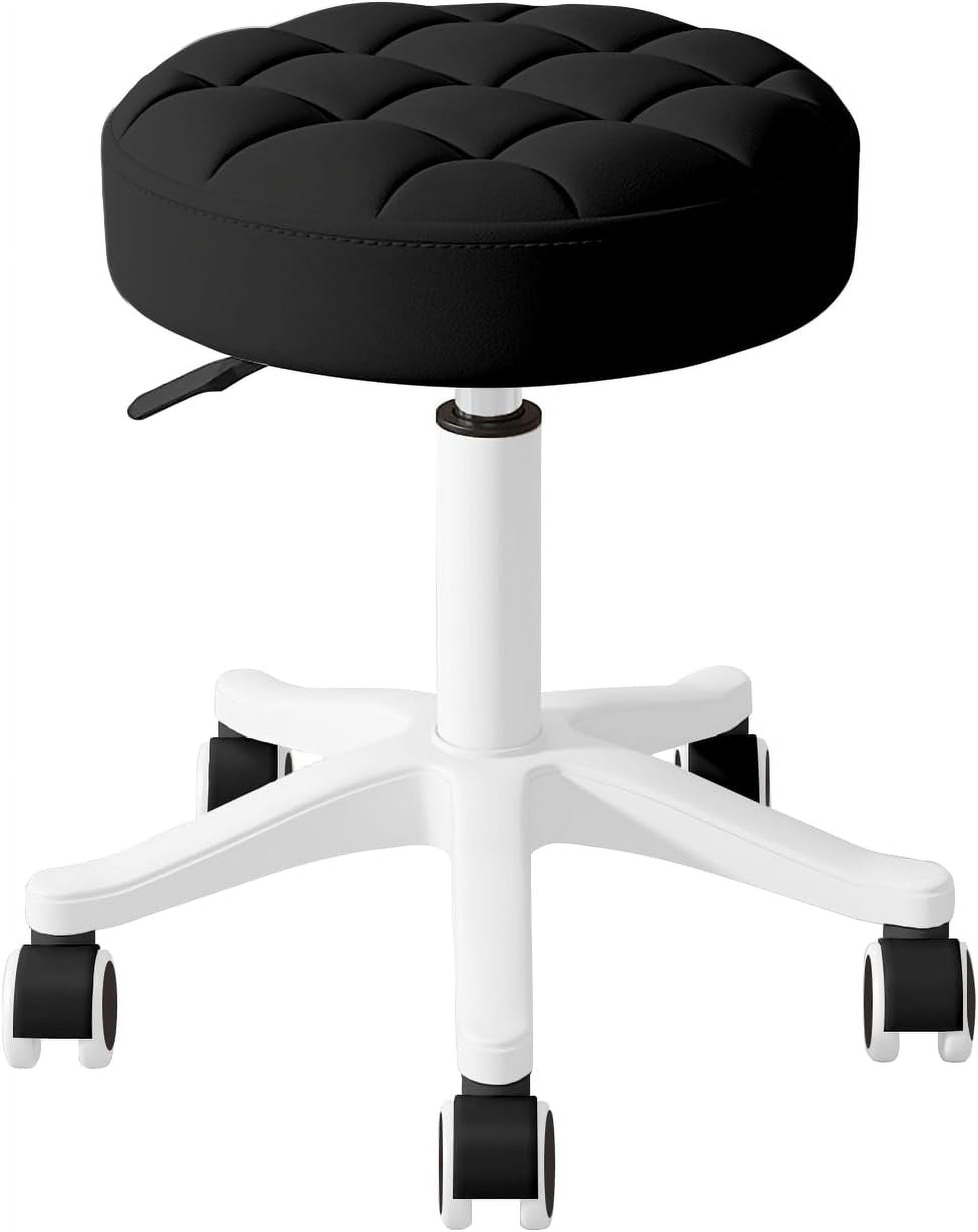 Small Round Rolling Desk Chair Armless Vanity Computer Chair Without ...