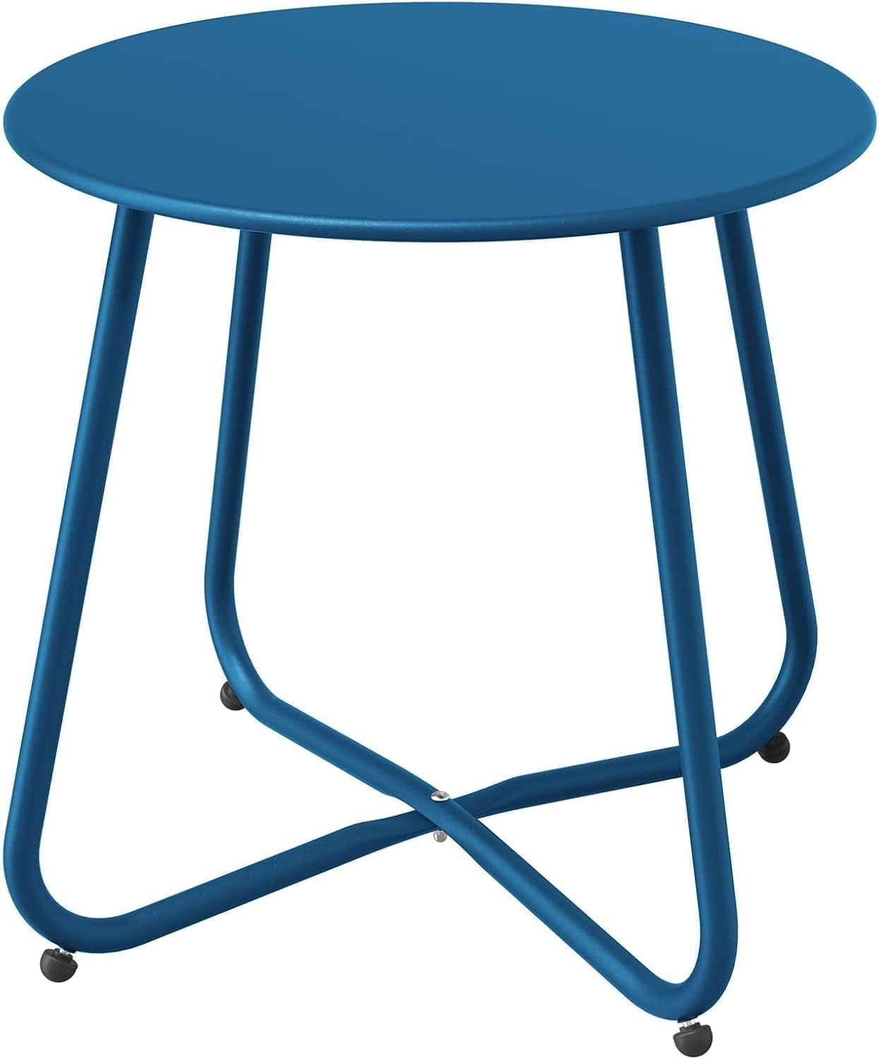 Small Round Side, Outdoor Side Table with Adjustable Feet, 18-inch ...