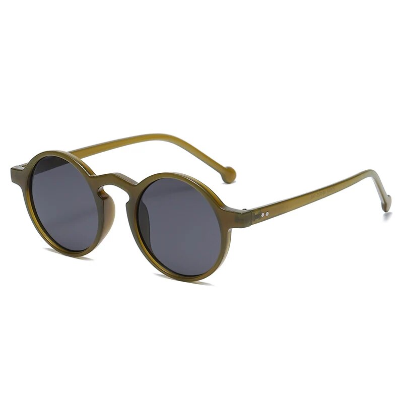 Small Round Sunglasses Women Vintage Brand Designer Brown Sun Glasses ...